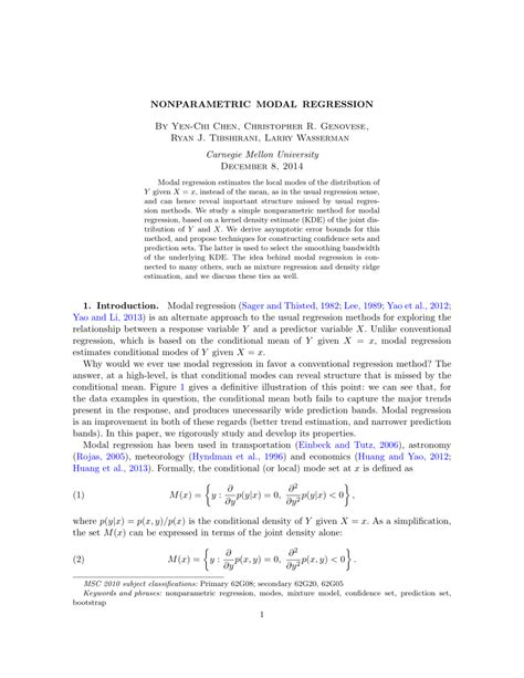 pdf nonparametric modal regression