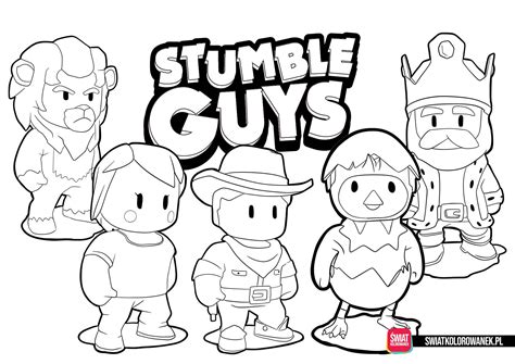 Stumble Guys Postacie Kolorowanki Darmowe Kolorowanki Do Druku