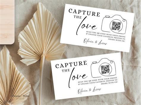Capture The Love Qr Code Wedding Card Qr Code For Photo Sharing