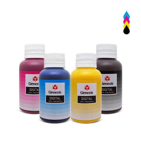 Tinta Sublimatica Gênesis Kit 4 Cores 100ml