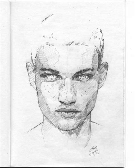 Sketchbook Face Portrait Sketch Sketching Sketchbook Paper