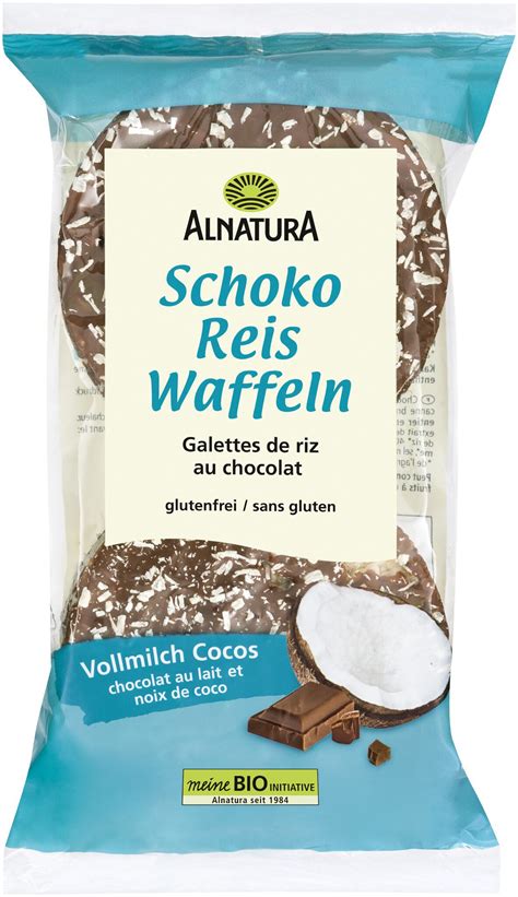 Schoko Reiswaffeln Vollmilch Cocos 100 g in Bio Qualität von Alnatura