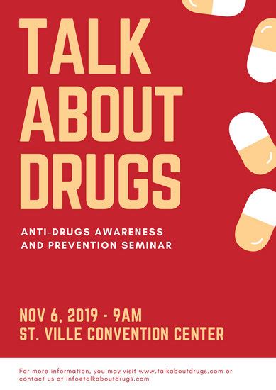 Drug Awareness Poster Templates Canva