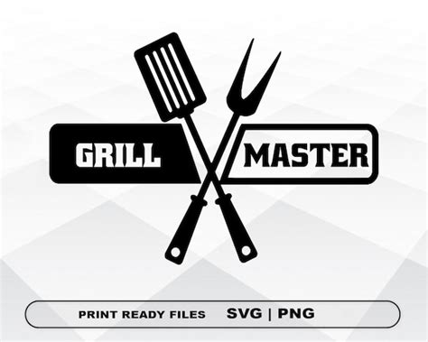 Grill Master Svg And Png Files Clipart Grill Master Print Etsy