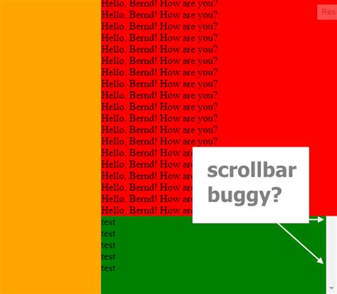 Html Two Divs One With Absolute Height The Other With Scrollbar