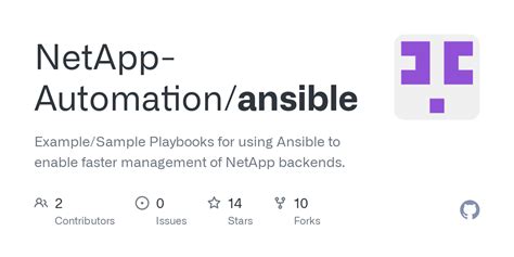 GitHub NetApp Automation Ansible Example Sample Playbooks For Using