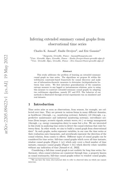 pdf inferring extended summary causal graphs from observational time series