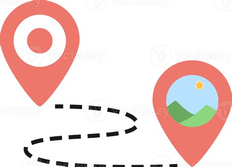 Red Pin Mark Travel Icon 24584460 Png