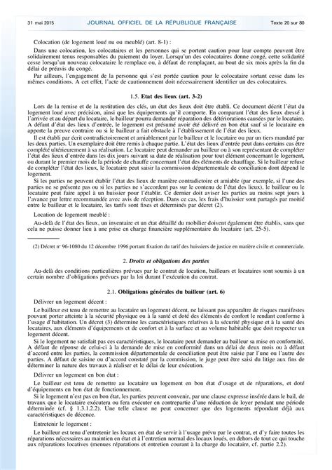 Contrat Location Non Meublé Contrat de location type bail de