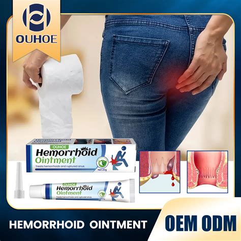 Ouhoe Hemorrhoids Ointment Relieve Pain Hemoroid Cream Anal Bleeding