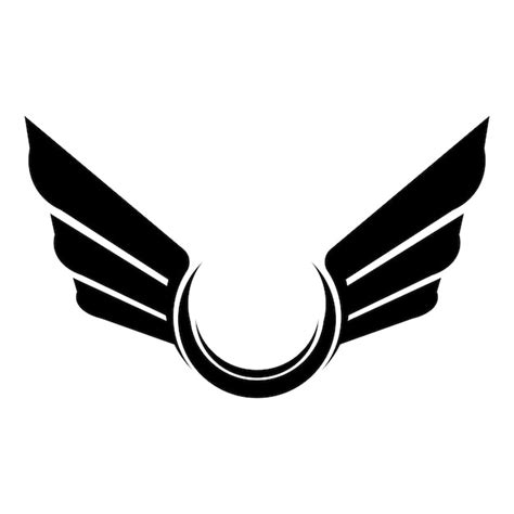 Fliegende flügel logo illustration Premium Vektor