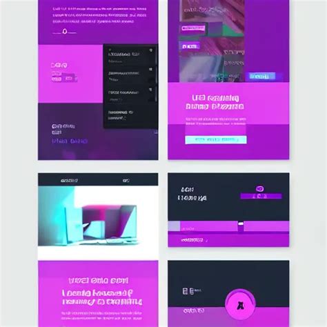 Ui Design Of A Website Retrowave Design Violet Color Stable Diffusion