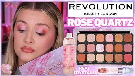 REVOLUTION ROSE QUARTZ CRYSTAL AURA FOREVER FLAWLESS PALETTE LIP OIL