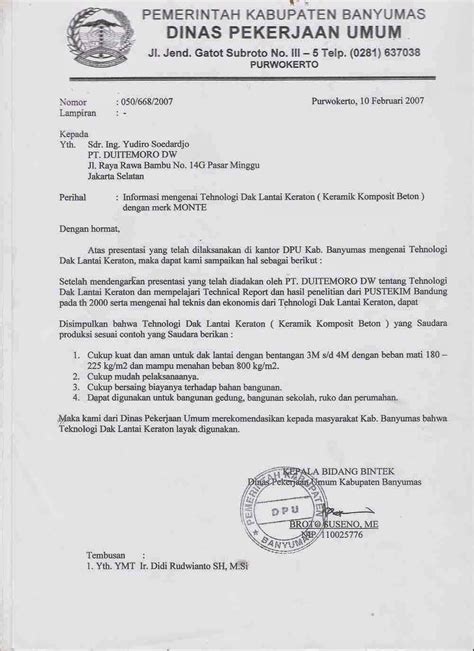 Contoh Surat Resmi