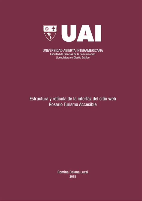 Pdf Estructura Y Ret Cula De La Interfaz Del Sitio Web Rosario