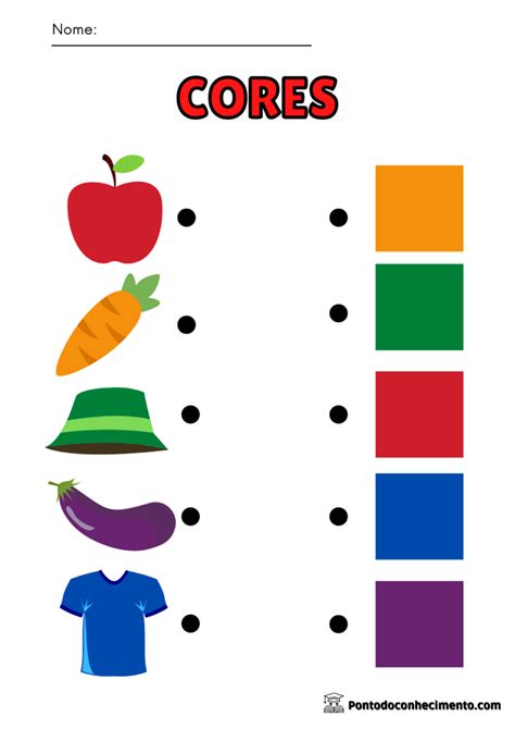 Atividades Cores Para Imprimir Ponto Do Conhecimento