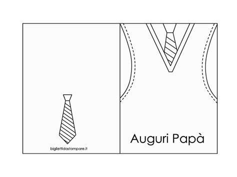 Biglietto auguri Festa del Papà da colorare Biglietti da stampare