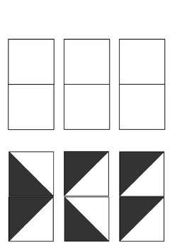 les carrés bicolores Dessin quadrillage Bicolore Visuo spatial