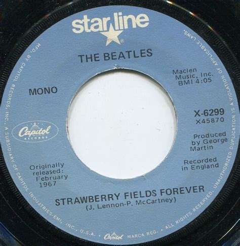 The Beatles Strawberry Fields Forever Penny Lane 1981 Vinyl