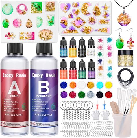 Amazon de Epoxidharz Set Anfänger Glasklar Resin Harz Gießen Set 500ml