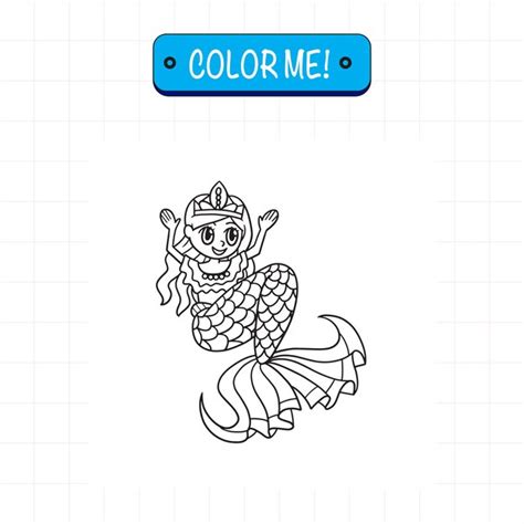 Illustrazione Del Profilo Della Sirena Disegnata A Mano E Pagina Del
