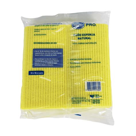 Paño Virutex Esponja Absorbente Amarillo Natural 6 Unidades