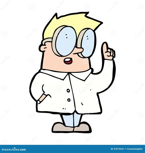 Cientista Dos Desenhos Animados Ilustra O Do Vetor Ilustra O De