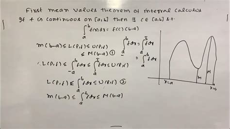 riemann integration first mean values theorem of integral calculus lecture 30 youtube