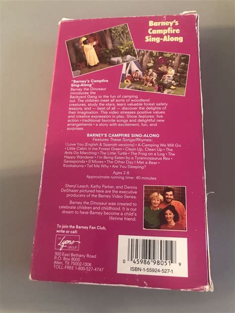 Barney Barneys Campfire Sing Along Vhs Grelly Usa The Best Porn