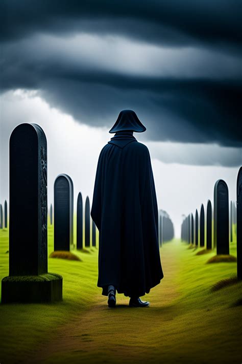 Lexica Grim Reaper In A Dark Stormy Cemetery