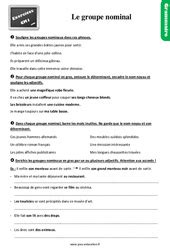 Groupe nominal CM1 Exercice évaluation révision leçon pdf à imprimer