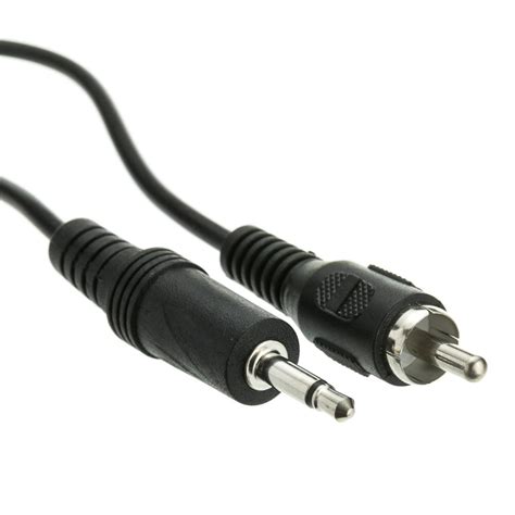 Ft Mm Mono Male To Rca Male Cable Black Foot A