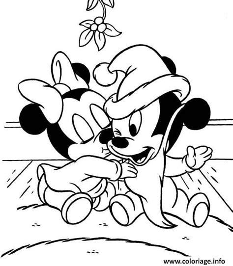 Coloriage Mickey Mouse Disney Noel 5 Dessin Noel Disney à imprimer