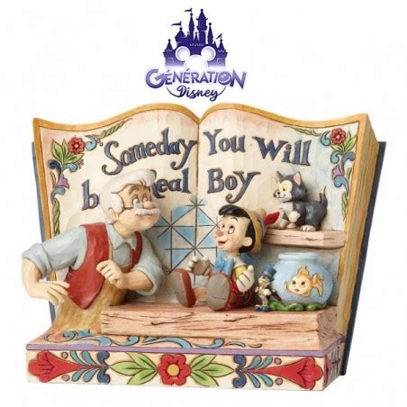 Storybook résine Pinocchio Someday You Will Be A Real Boy Enesco by