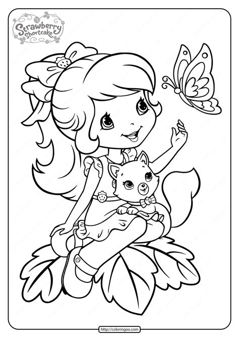 Strawberry Shortcake Printable Coloring Pages