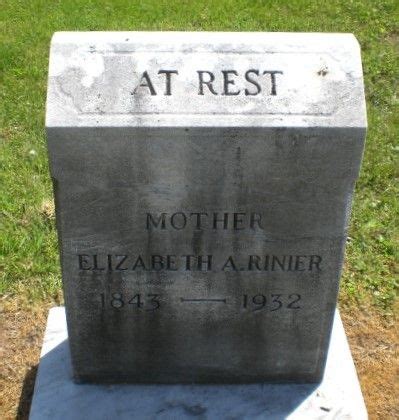 Elizabeth A Kunkle Rinier 1843 1932 Find A Grave Memorial