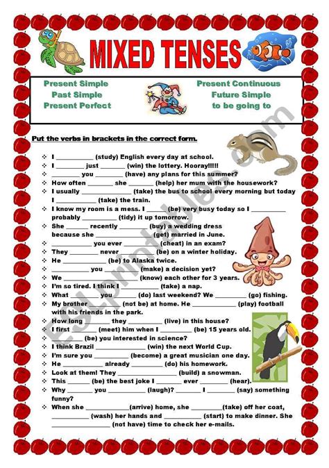 Practise Various Tenses Present Simple Present Continuous Present
