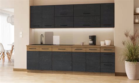 Meble Kuchenne Vigo Ciemne Drewno 260cm 112732 Cena Opinie