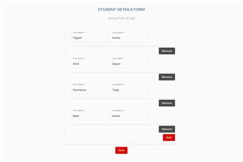 different methods of form array in angular
