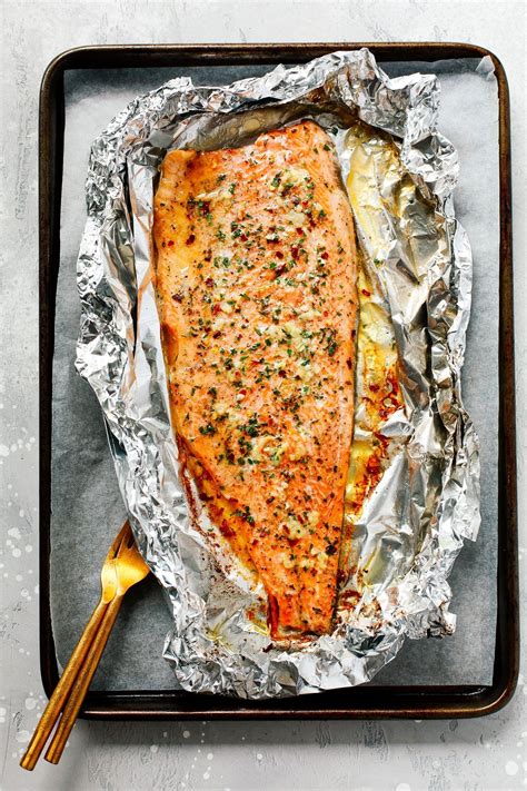 Garlic Butter Rainbow Trout In Foil Grilled Trout Recipes Trout