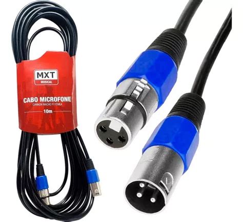 Cable Canon Mxt para micrófono Dmx XLR balanceado 10 metros