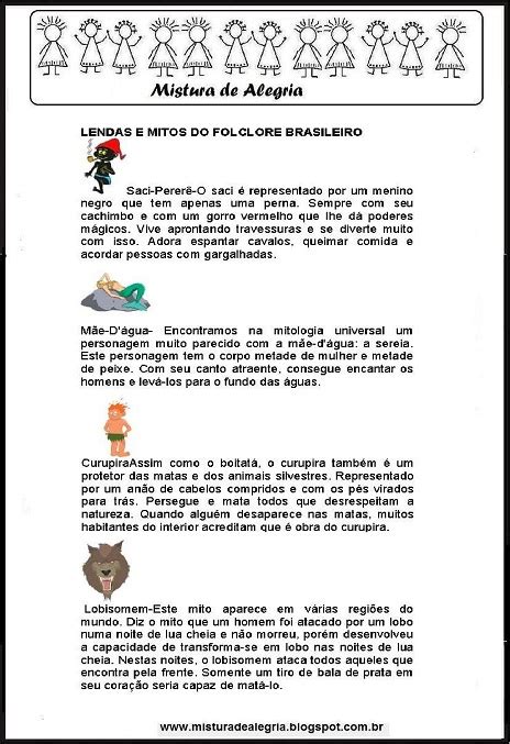 A Arte De Educar Educa O Em Quest O Folclore Brasileiro Lendas E