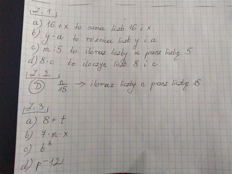 Podaj nazwę wyrażenia algebraicznego a 16 x b y a c m 5 d 8 c