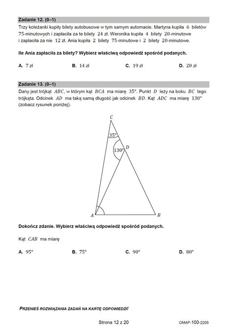 Egzamin ósmoklasisty z matematyki 2022 Express Ilustrowany