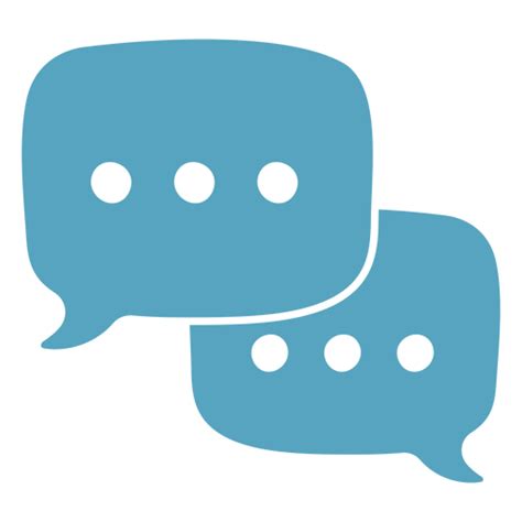 Two Blue Speech Bubbles PNG SVG Design For T Shirts