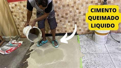FAÇA VOCE MESMO CIMENTO QUEIMADO LIQUIDO AUTONIVELANTE PARA PISO RENOVE