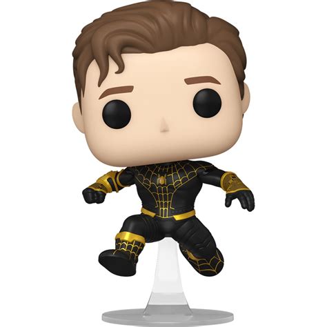Spider Man No Way Home Unmasked Spider Man Black Suit Funko Pop Vinyl