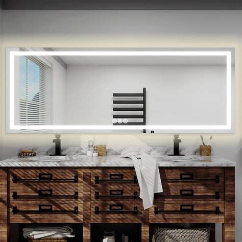 INSTER Luminous 96 In W X 36 In H Rectangular Frameless LED Lighted