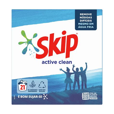 Mercadão Pingo Doce Detergente Máquina da Roupa Pó Active Clean Skip