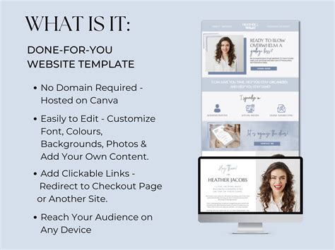 Virtual Assistant Website Template Canva VA Templates Social Etsy
